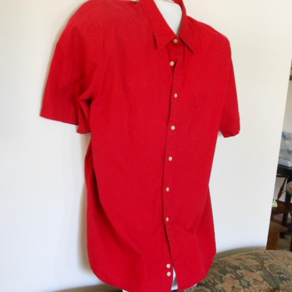 Eddie Bauer | Shirts | Eddie Bauer Short Sleeve Red Shirt Size Xl ...